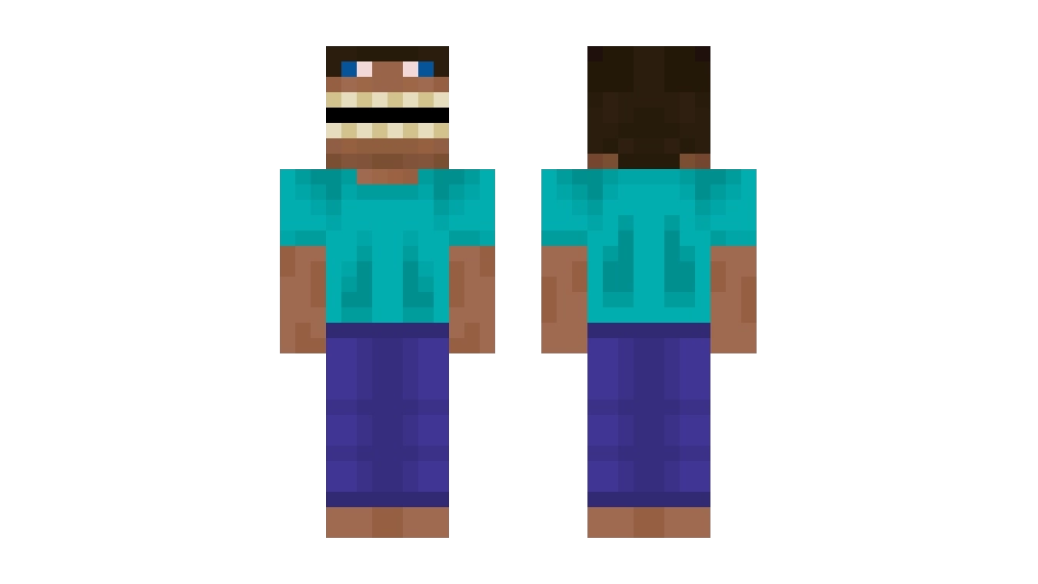 Creepy Steve Minecraft skin - BillionBlocks