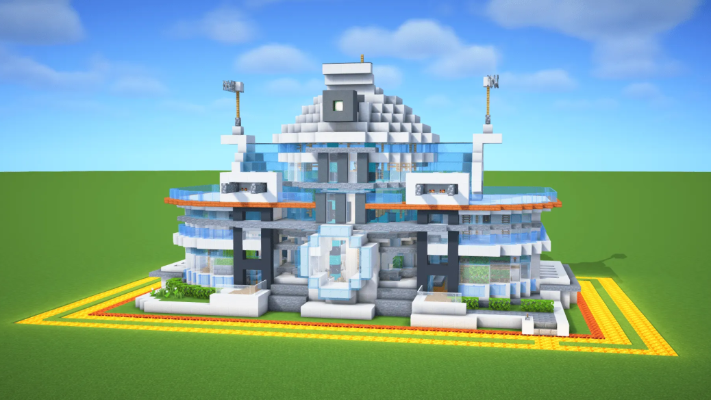 Medium Futuristic House by WiederDude Minecraft map - BillionBlocks