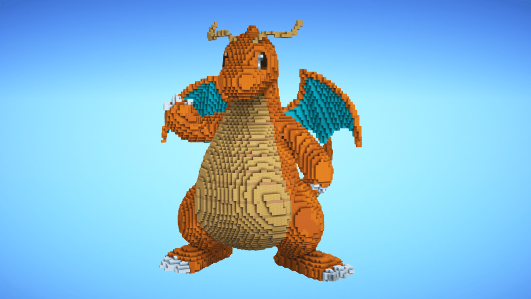 Dragonite Pokemon | 90 High Organic Minecraft map - BillionBlocks